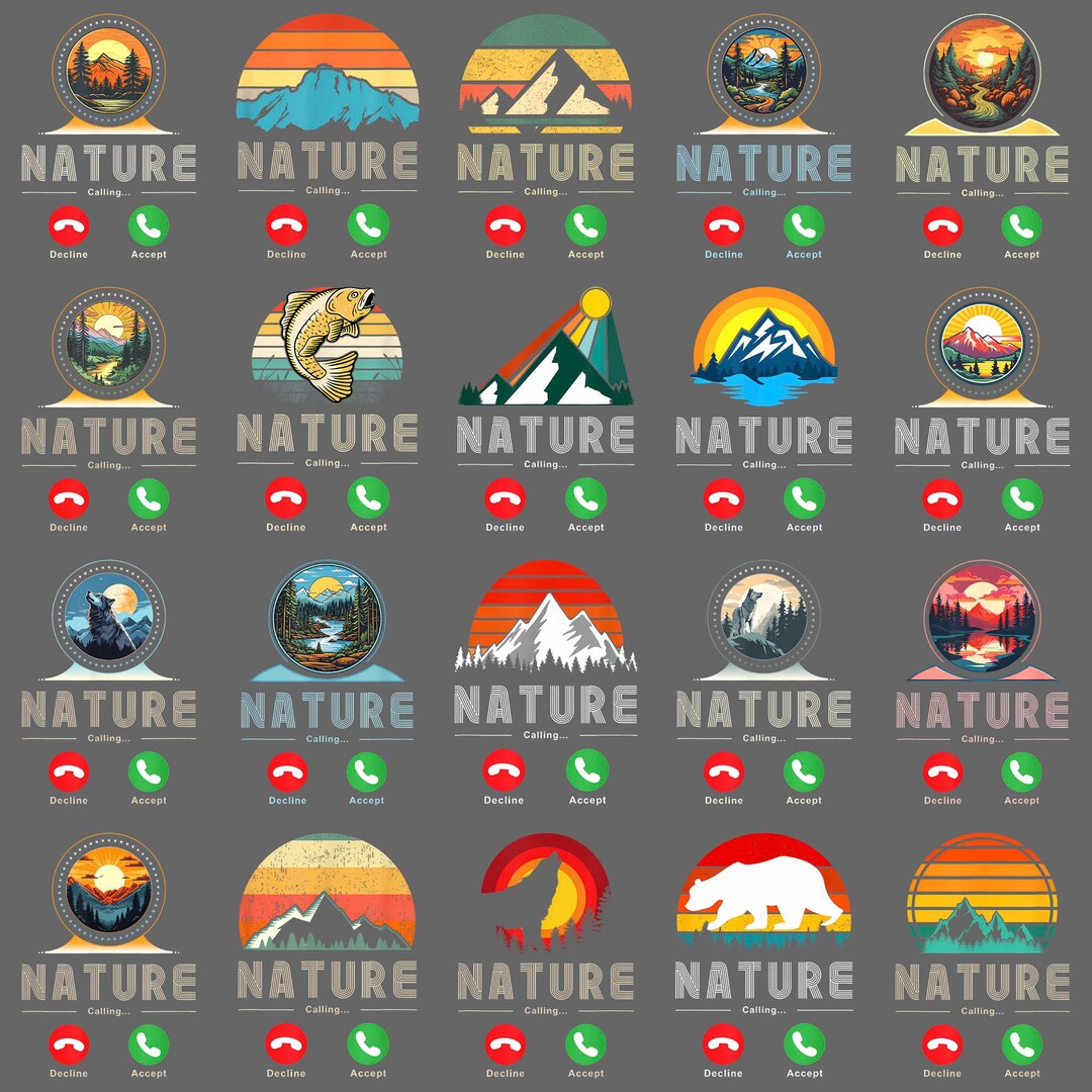 Funny Nature Calling PNG, Accept Phone Meme Outdoor Humor Clipart ...