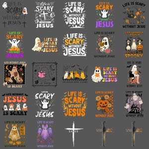 Life is Scary Without Jesus PNG, Christian Halloween Faith Quote ...