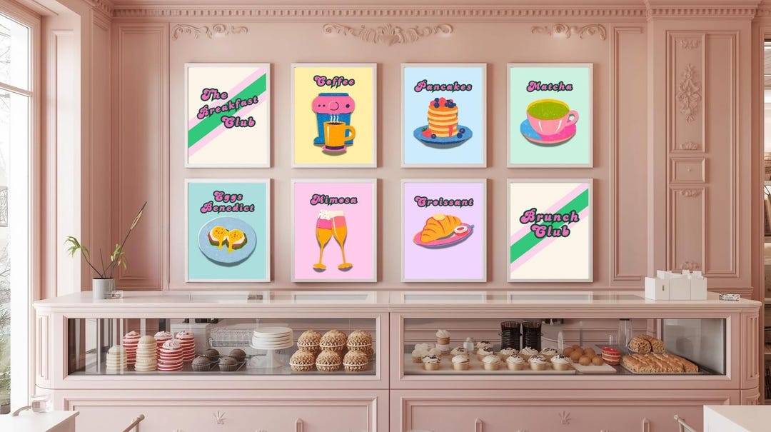The Breakfast Club Printable Wall Set of 8 Script Font - Etsy
