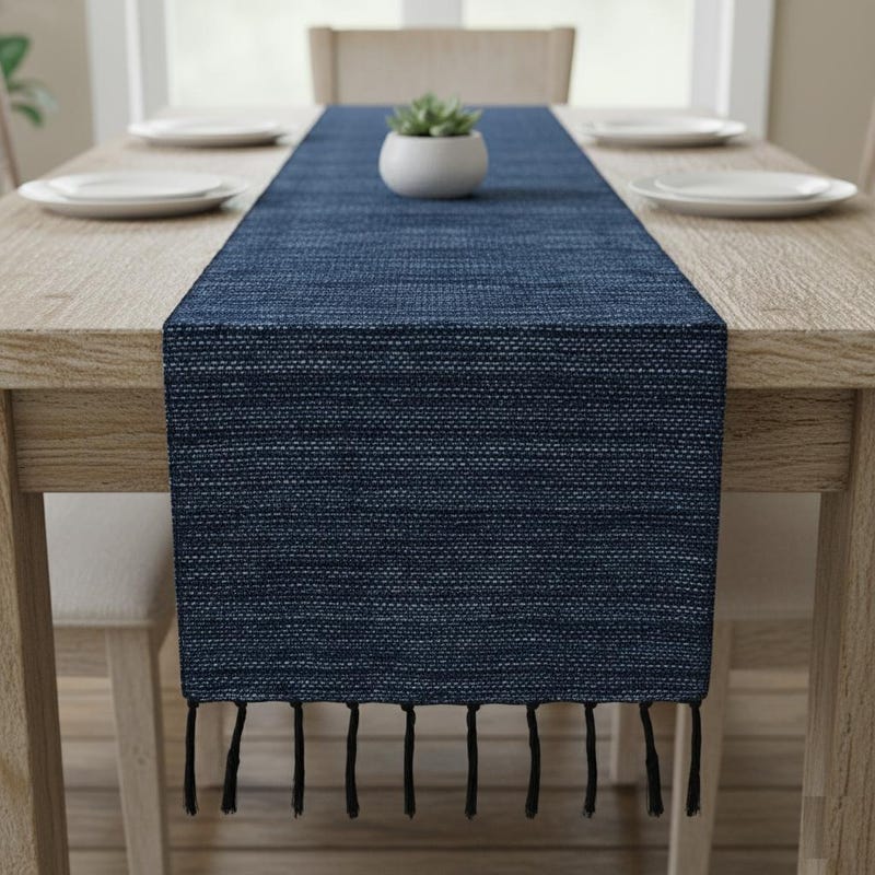 Navy Table Runner - Etsy
