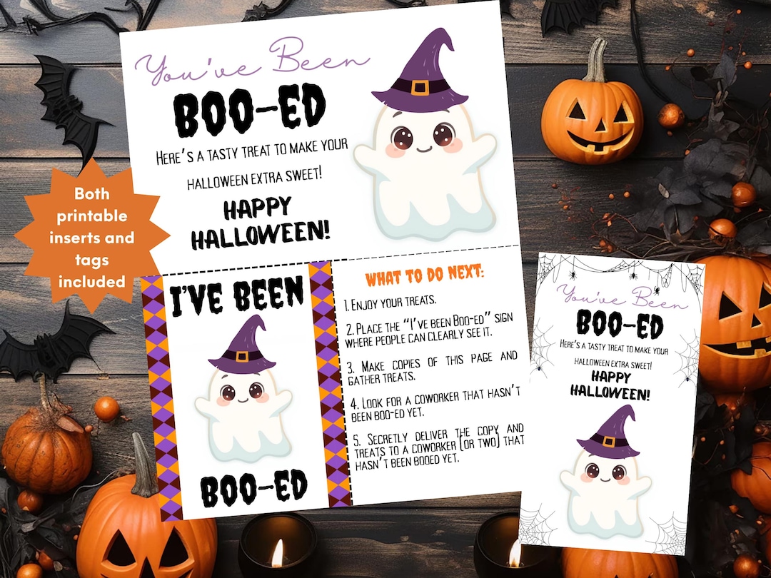 You’ve Been Boo-ed Printable | Halloween Boo Basket Tags | Trick or ...