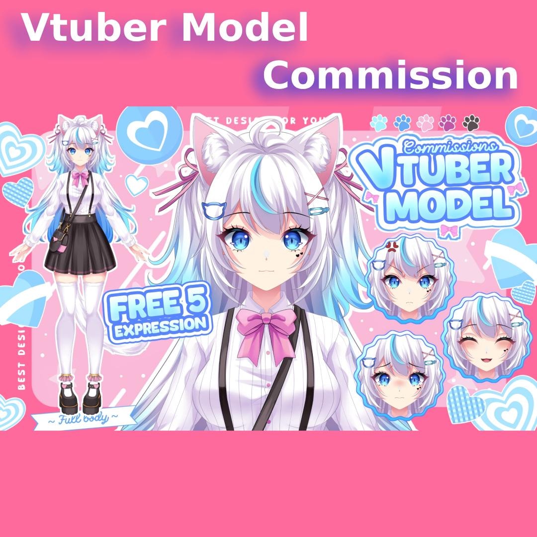 Custom Anime Vroid Model | Live2d to 3D Vroid Vtuber Avatar - Etsy