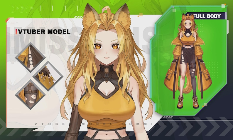 Custom Vtuber Model Live2d Commission: Anime Style Character - Etsy