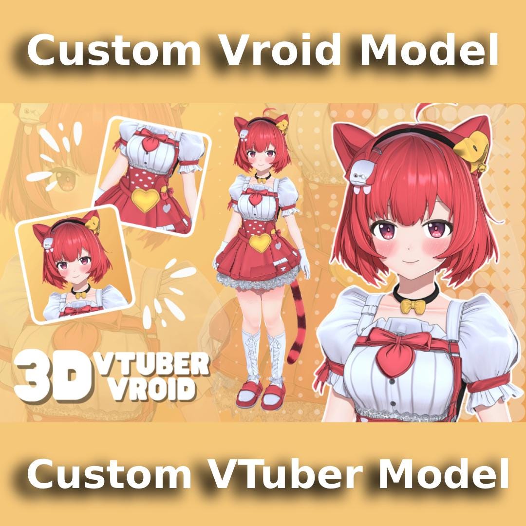 Custom 3D Vtuber Avatar | Anime Style, Fully Rigged - Etsy