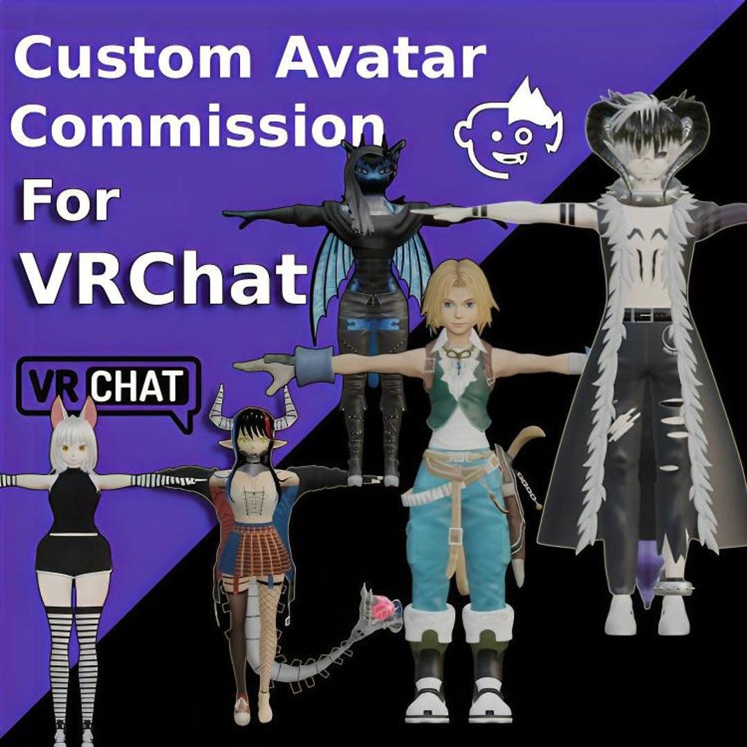 Custom Vrchat Avatar: 3D Anime, Furry Character Design - Etsy