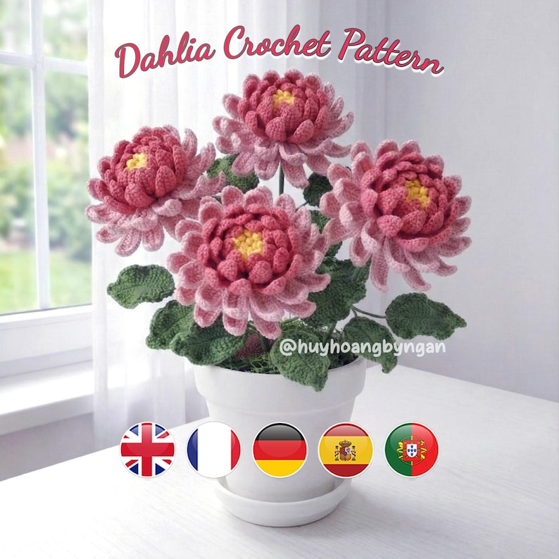 Realistic Dahlia Crochet Pattern | DIY Realistic Floral Designs ...