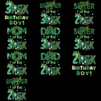 Three Rex Birthday PNG| Dinosaur Birthday PNG| T-rex Birthday PNG ...