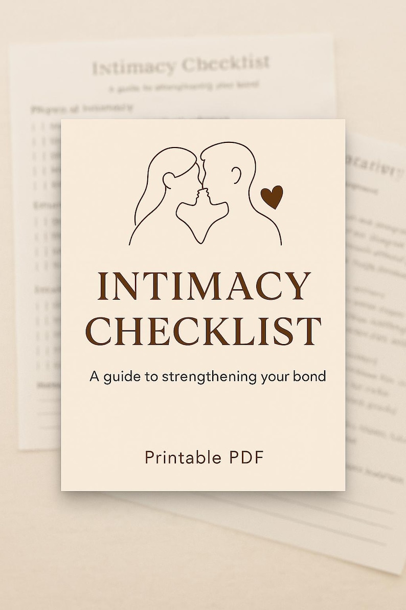 Intimacy Checklist | Printable Relationship Worksheet - Etsy