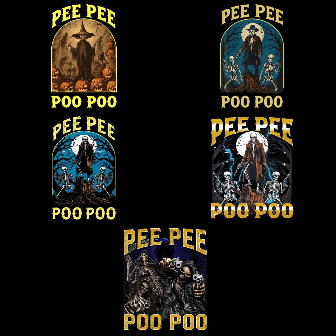 Pee Pee Poo Poo PNG, Funny Gen Z Meme Clipart, Skeleton Cursed Humor ...