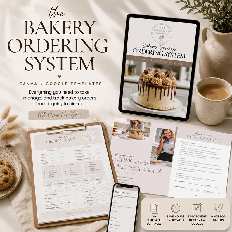 Bakery Ordering System, Order Form Contract Invoice Pricing Guide ...