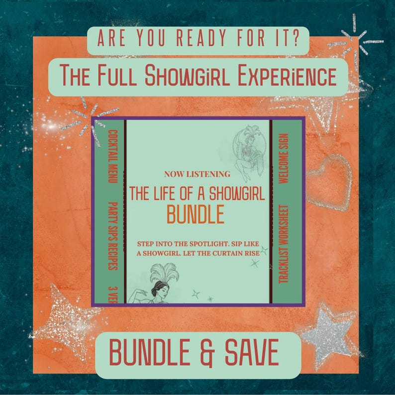 Life of A Showgirl Signature Drink Menu | Swiftie Cocktail Sign | Eras ...