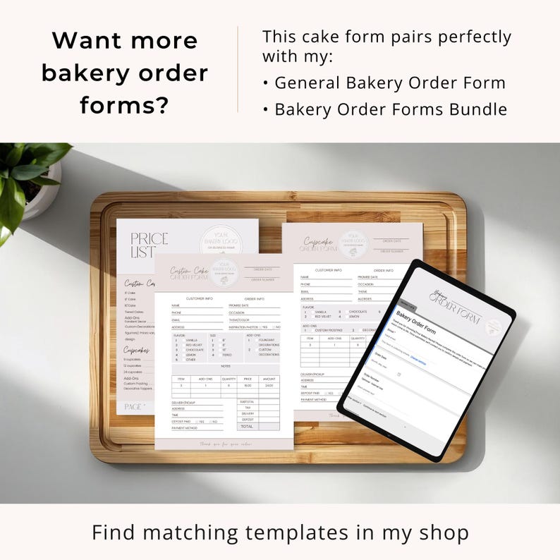 Cookie Order Form | Editable Canva Bakery Business Template for Print ...
