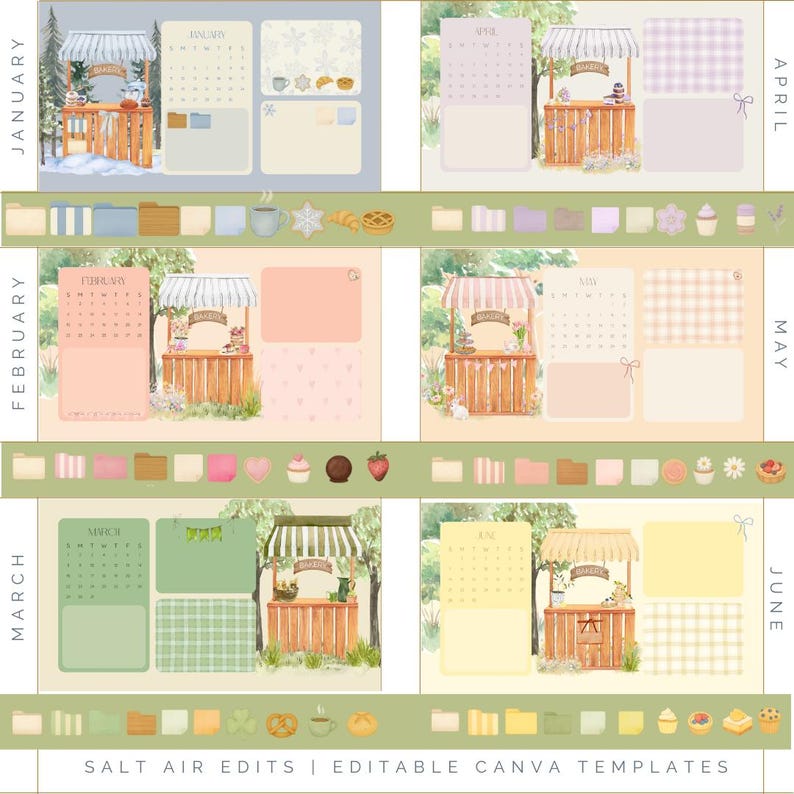 2026-2027 Desktop Calendar Wallpaper Organizer | Monthly Computer ...