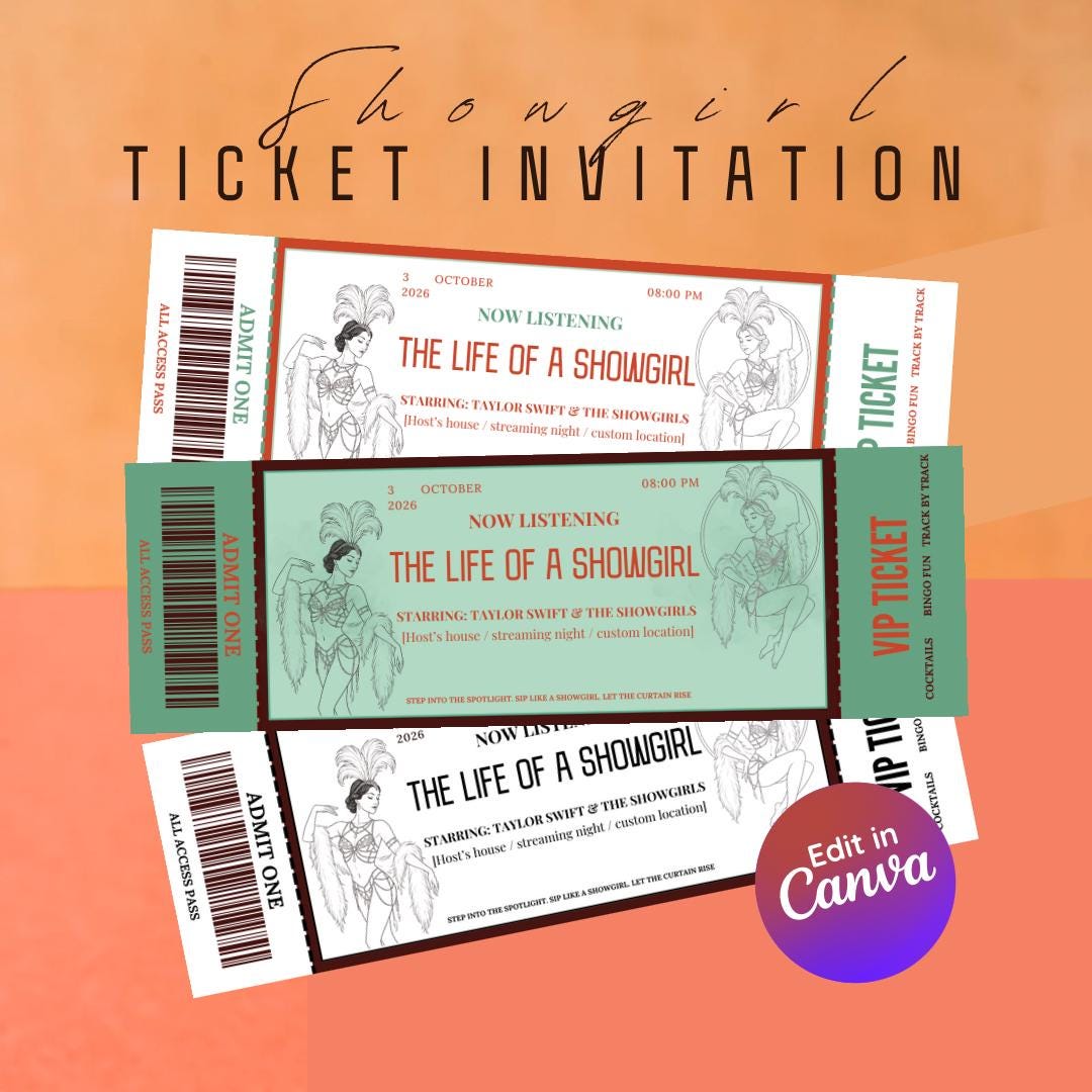 The Life of a Showgirl Release Party VIP Ticket Invitation | Movie ...