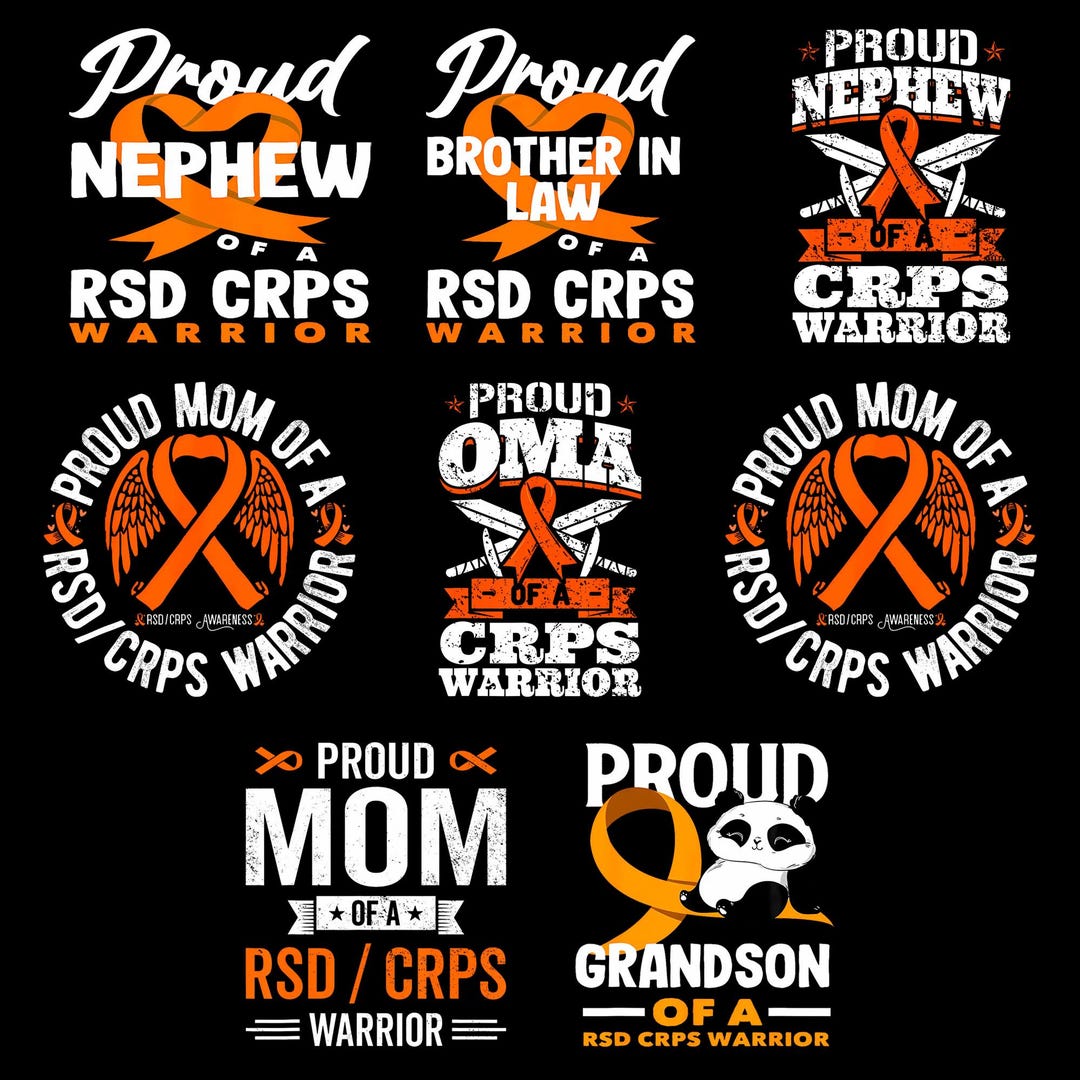 Proud Nephew RSD CRPS Awareness PNG, Orange Ribbon Rare Disease Clipart ...