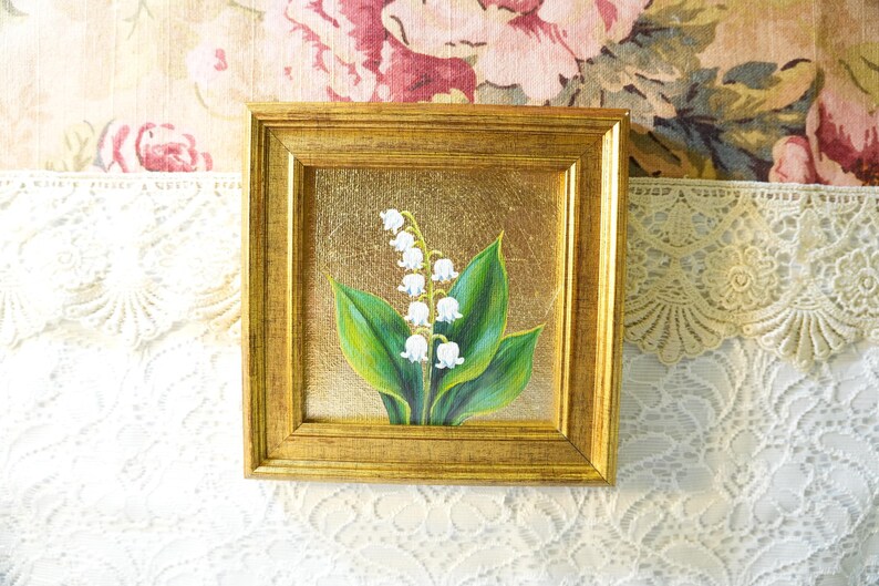 Lily of the Valley Oil Painting or Art Print – Hand-painted Mini Floral ...