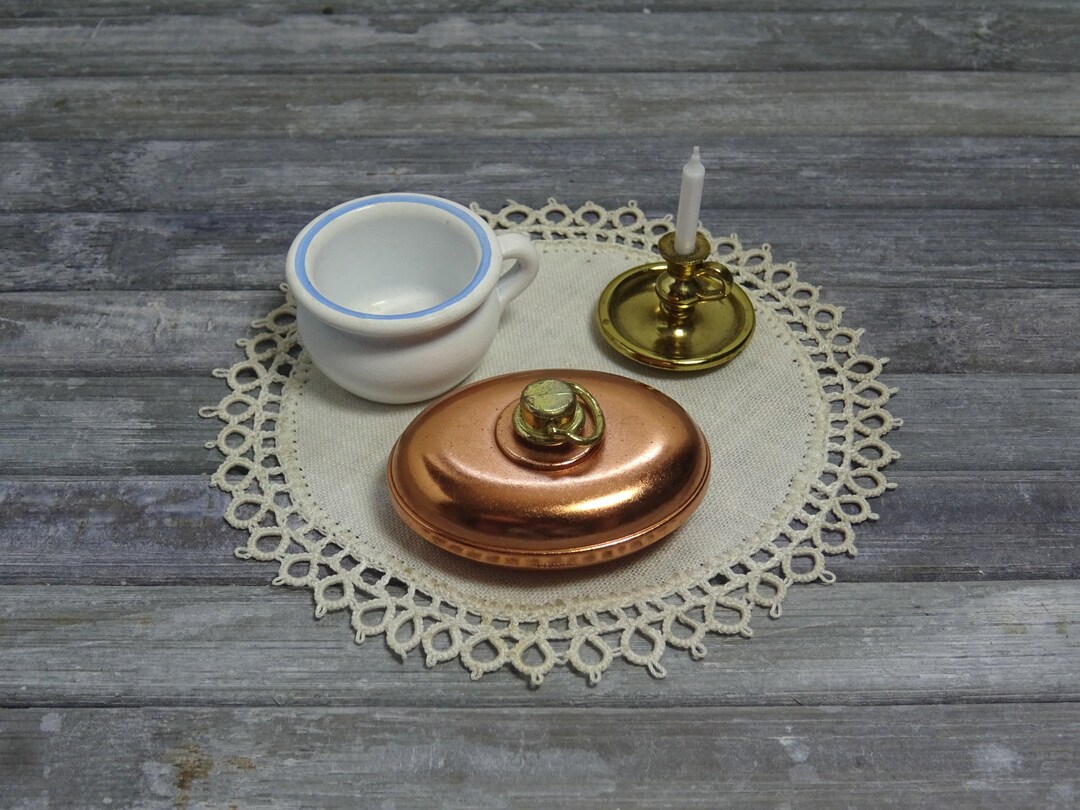 Vintage Miniature Bodo Hennig Chamber Pot, Candleholder and Hot Water ...