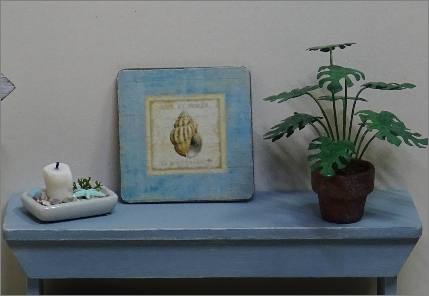 Miniature Sea Shell Sign Nautical Wall Sign 12th Scale | Etsy