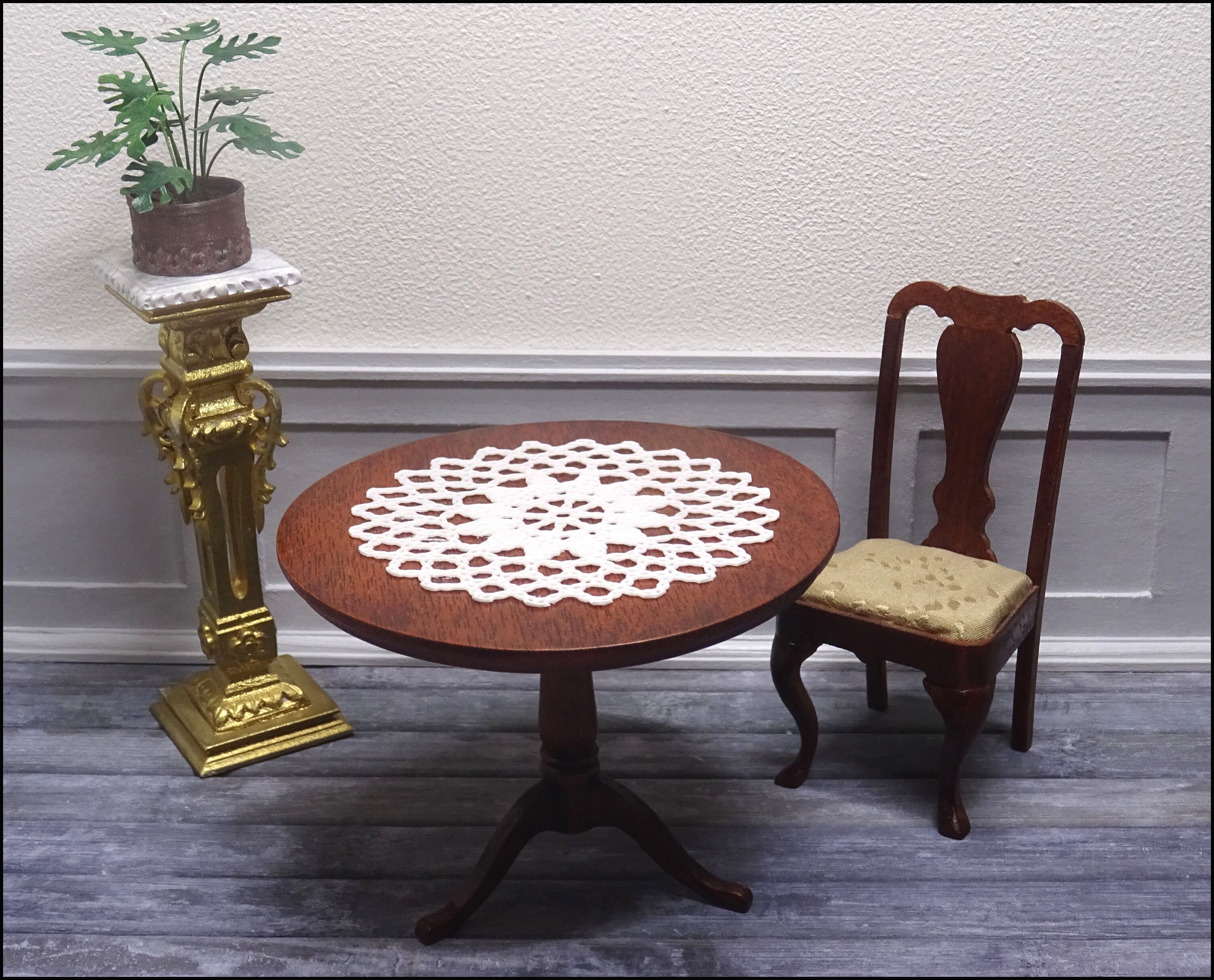 Dollhouse Tablecloth or Rug Miniature Round Rug 12th Scale | Etsy