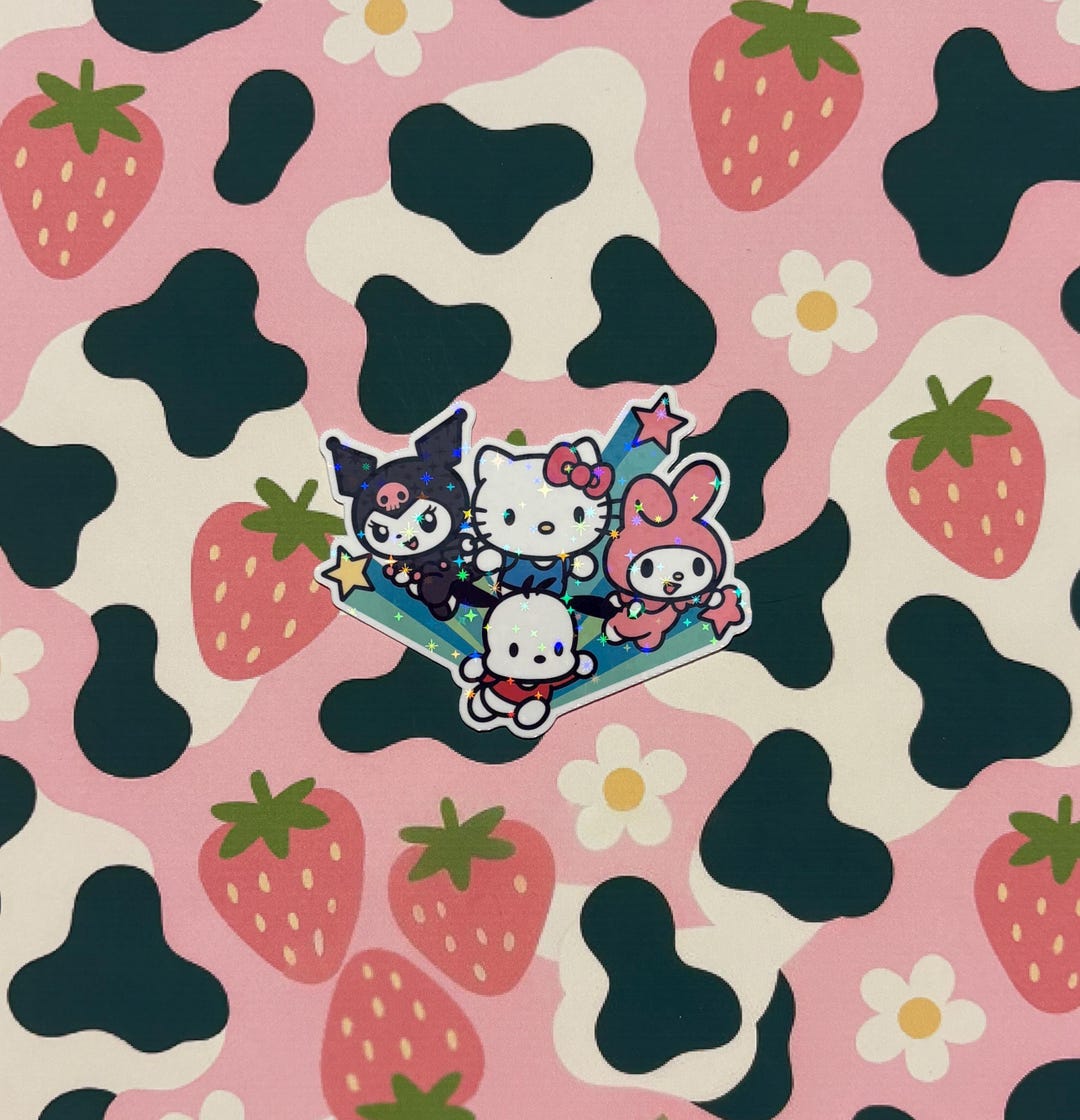Sanrio X Powerpuff Girls Theme Sticker – Hello Kitty, Kuromi, My Melody ...