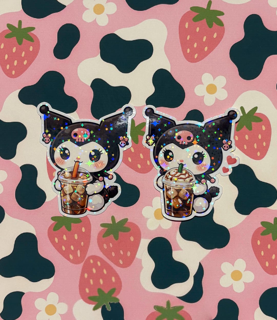 Kuromi Iced Coffee Sticker • Cute Kawaii Coffee Vinyl Sticker ...