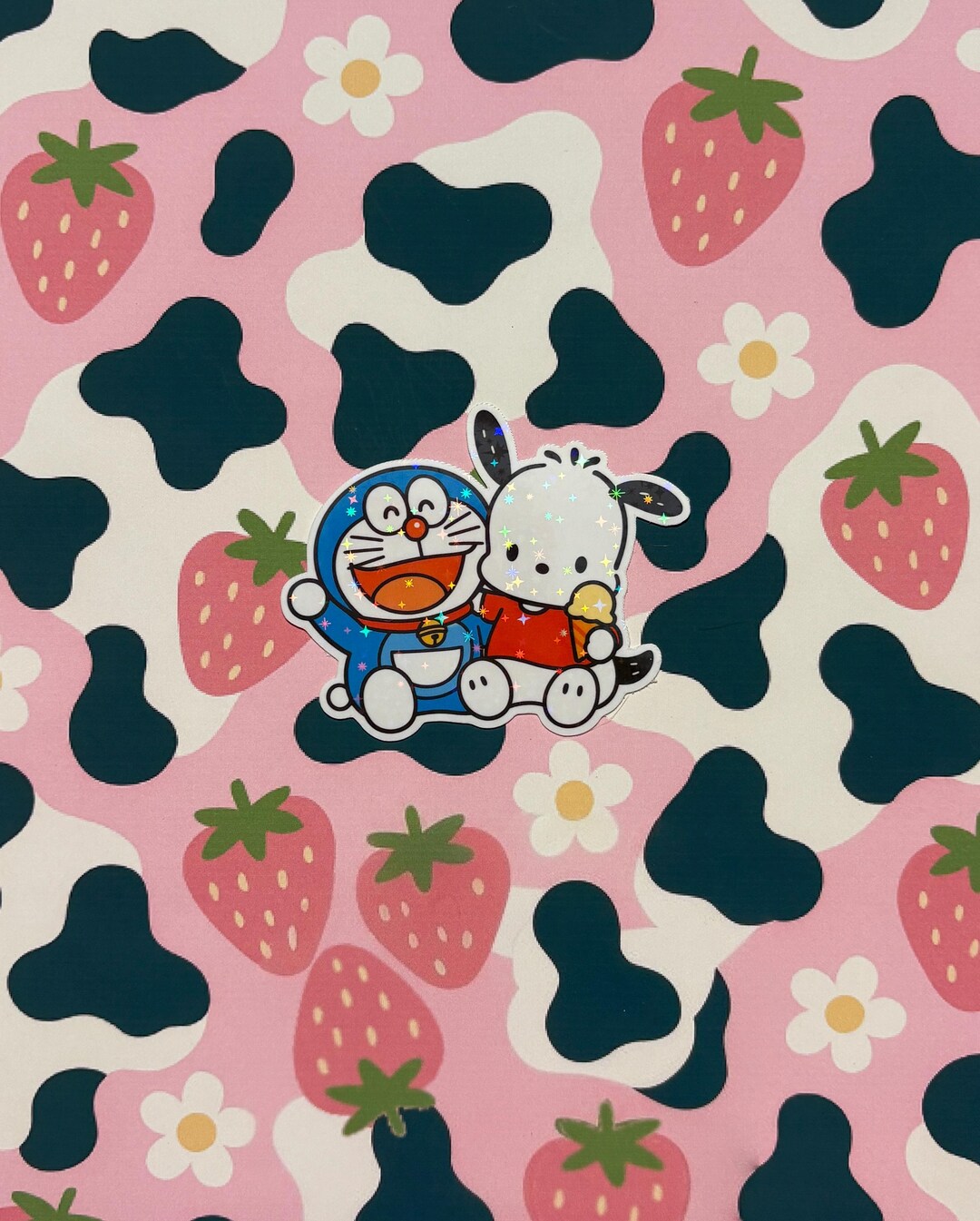 Doraemon X Pochacco Sticker – Sanrio X Doraemon Collab | Holographic ...