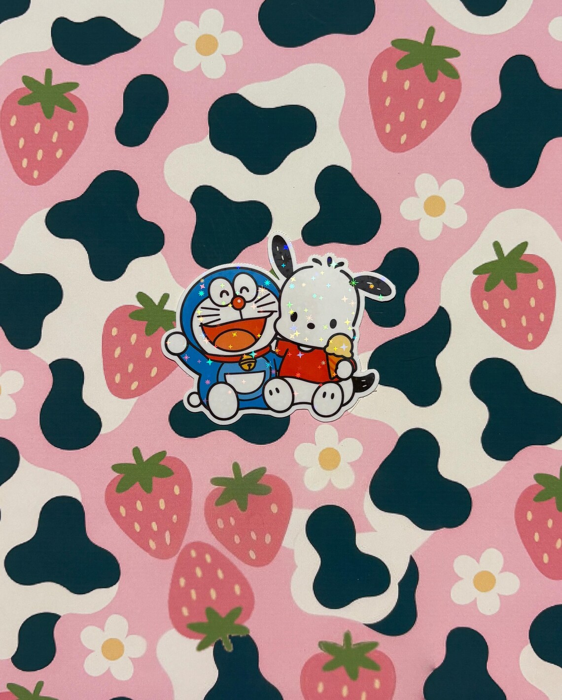 Doraemon X Pochacco Sticker – Sanrio X Doraemon Collab | Holographic ...