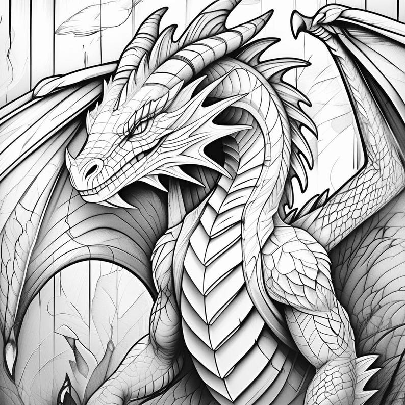 100 Dragon Coloring Pages - 100 Adult and Kids Dragon Coloring Book ...