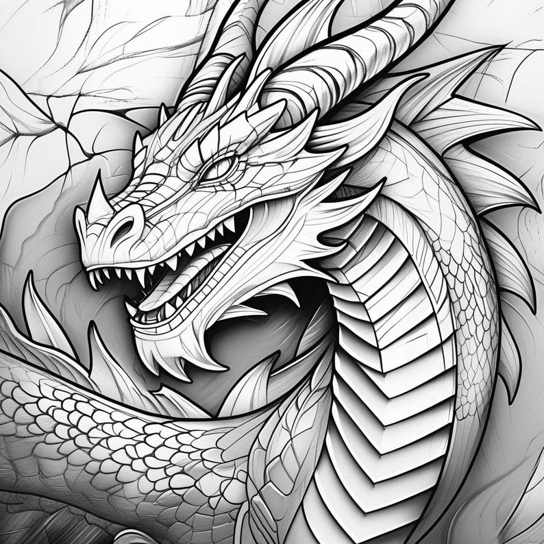 100 Dragon Coloring Pages - 100 Adult and Kids Dragon Coloring Book ...