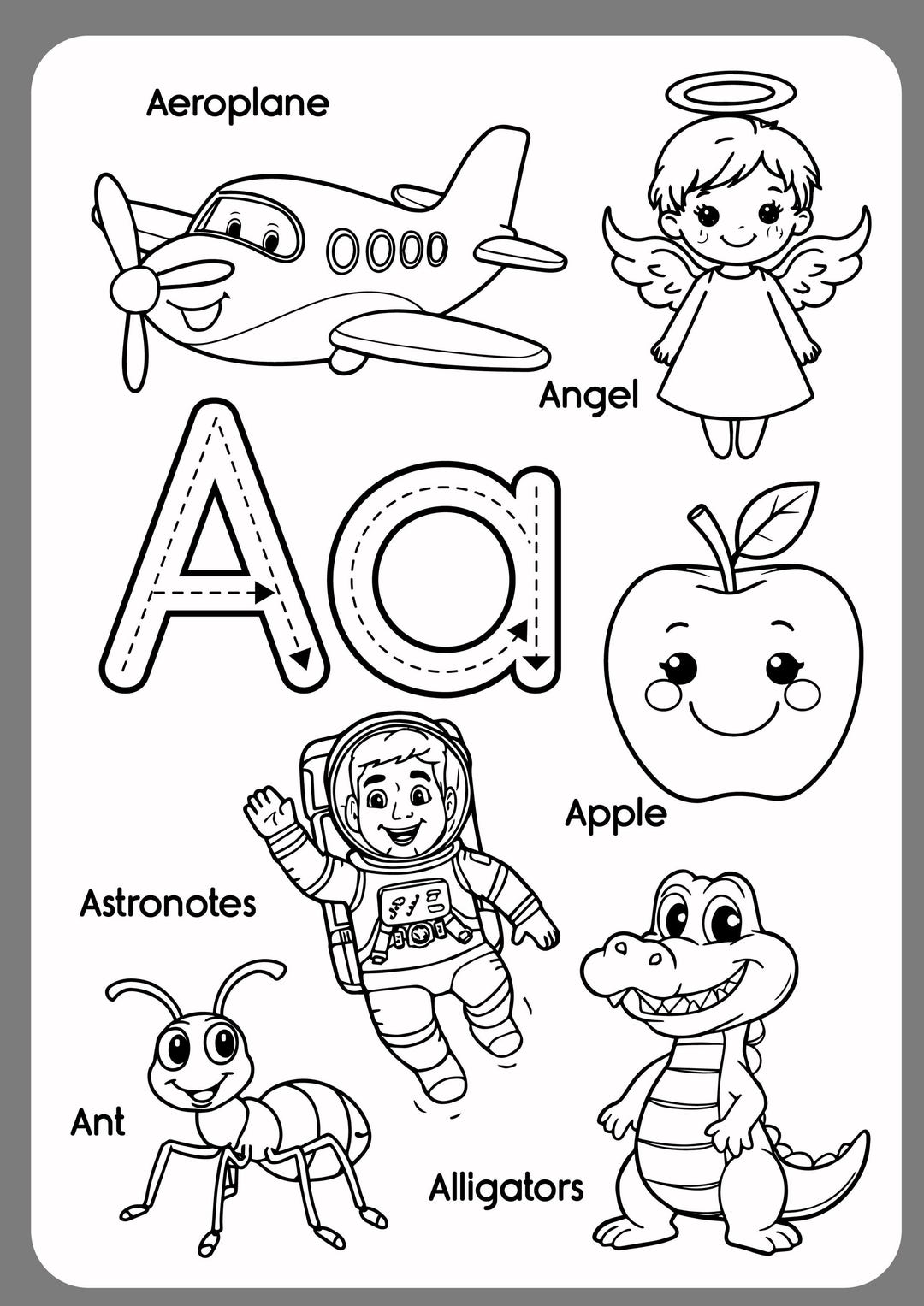 Cute Animal Alphabet Coloring Book: an Enjoyable Educational Experience ...