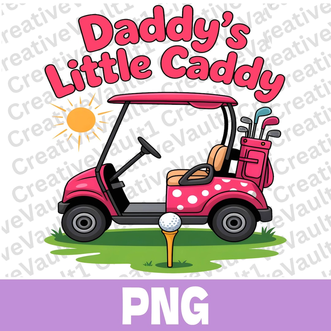 Daddy's Little Caddie PNG: Pink Golf Kids Design (Digitaler Download ...