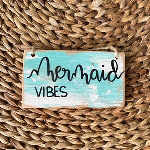 Mermaid Vibes Mermaid Decor Mermaid Sign Pool Sign Pool Decor Aqua ...