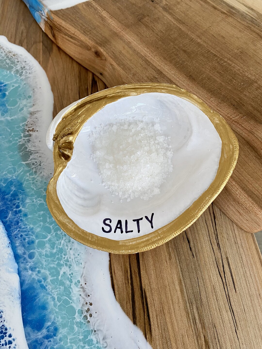 Salt Cellar - Ocean Ring Dish - Salty - Beach Trinket Dish - Seashell ...