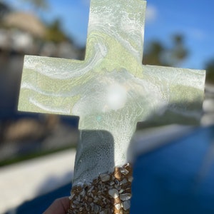 Resin Ocean Wave Cross: Coastal Beach House Decor - Etsy