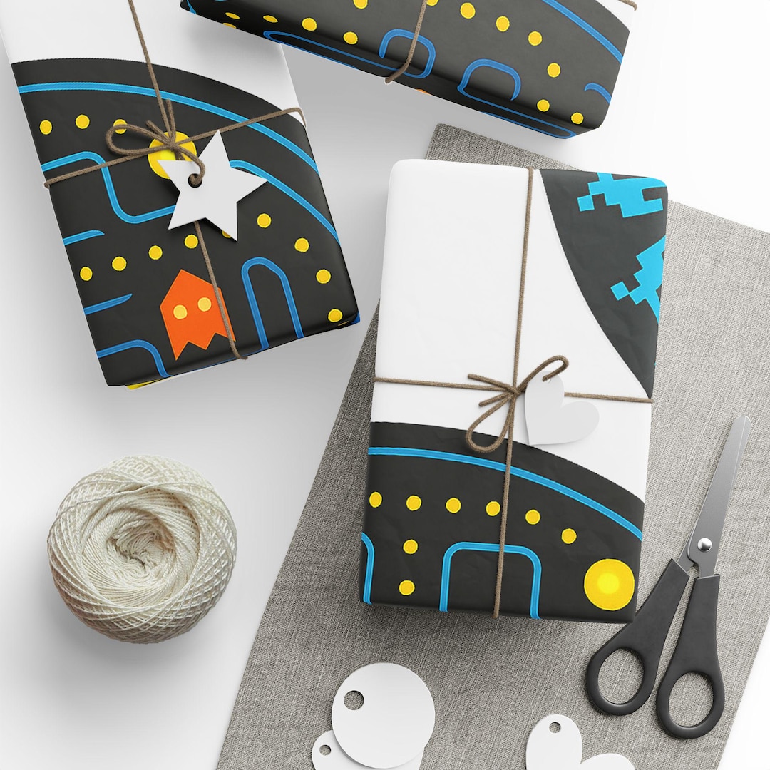 80s Arcade Darts Practice Overlay & Gamer Wrapping Paper: Pixel Alien ...