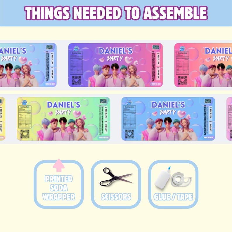 Editable Kpop Saja Boys Soda Pop Wrapper Label, Personalized Demon ...