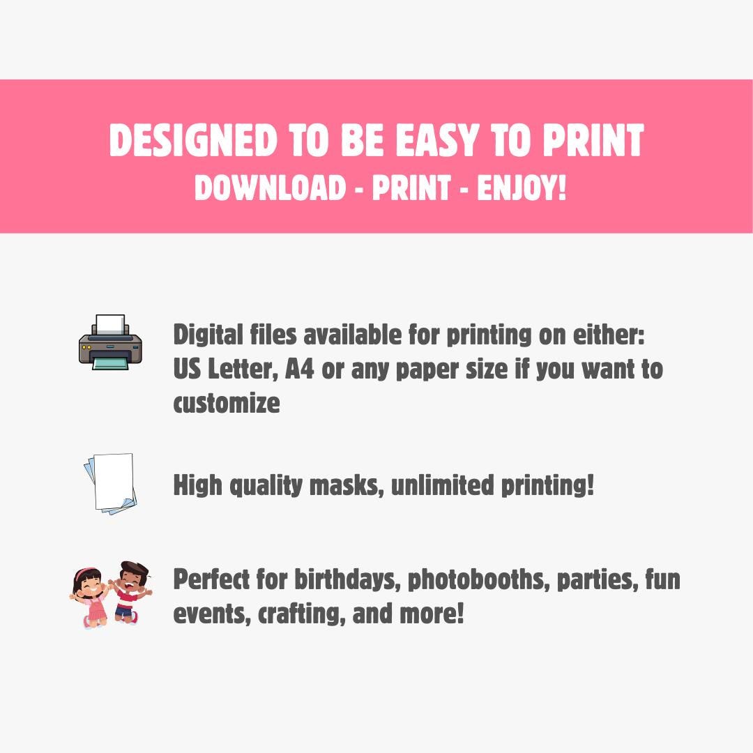 Kpop Demon Hunters Party Masks, Huntr/x Saja Boys Photo Booth Props ...