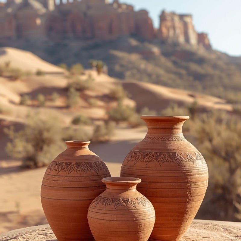 Pottery Desert Clay Vase - Etsy