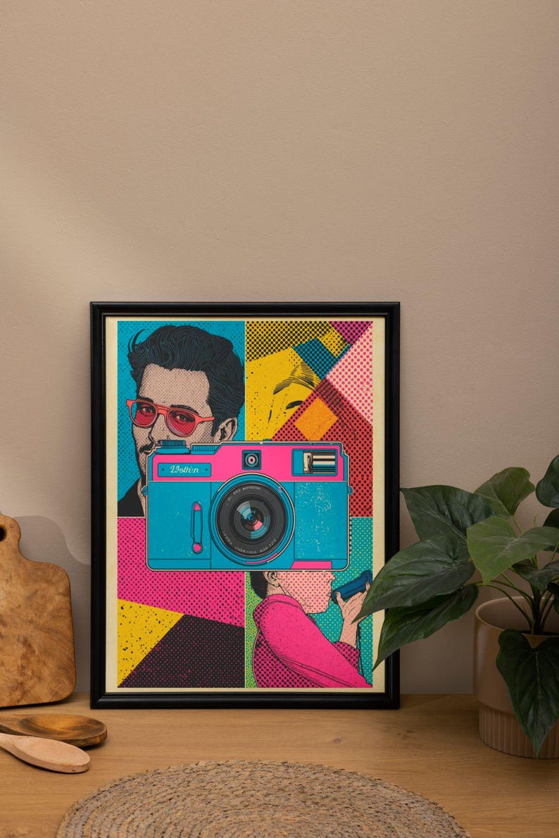 Retro Camera Pop Art Print – 80s Style Photography Poster Wall Art - Etsy