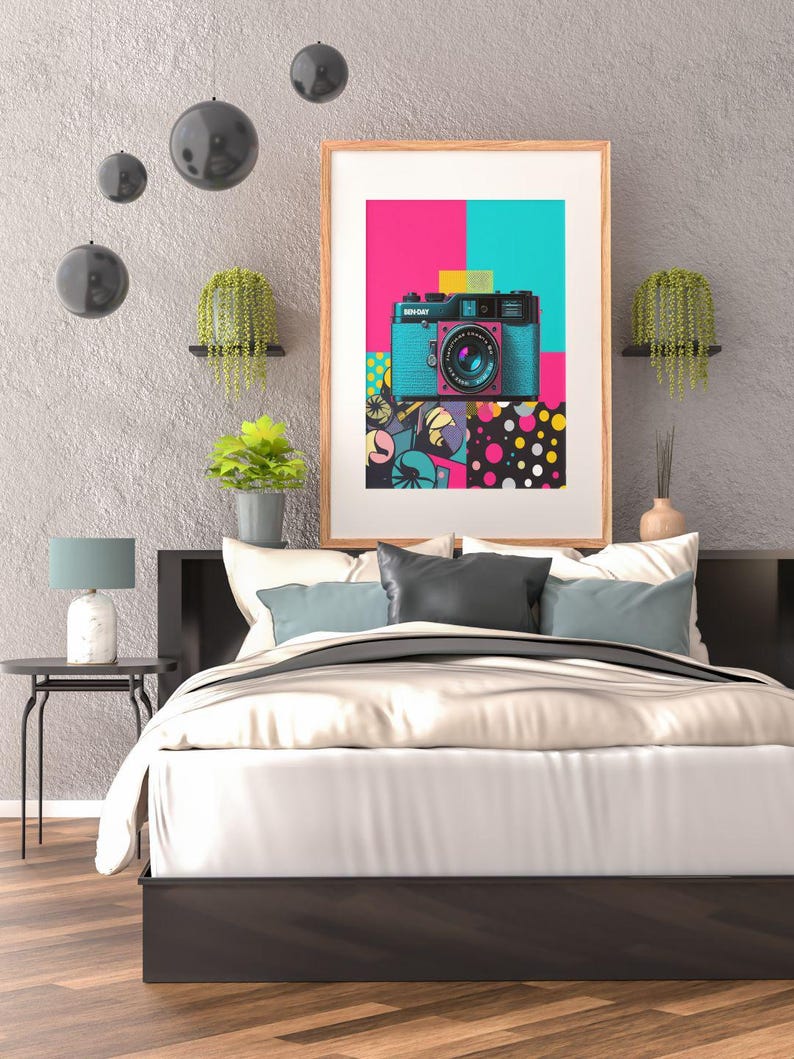 Retro Camera Pop Art Print – 80s Ben-day Comic Style Wall Art - Etsy