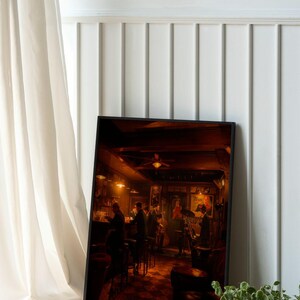 Vintage Jazz Bar Poster – Retro Music Scene Wall Art - Etsy