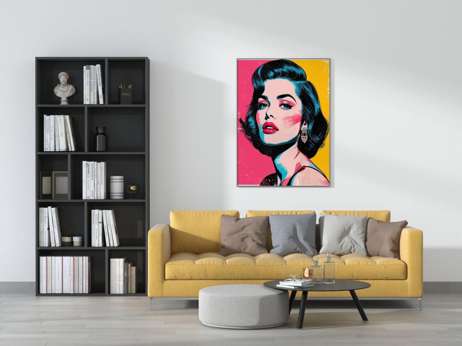 Retro Woman Pop Art Poster – 50s Glam Portrait Wall Art - Etsy