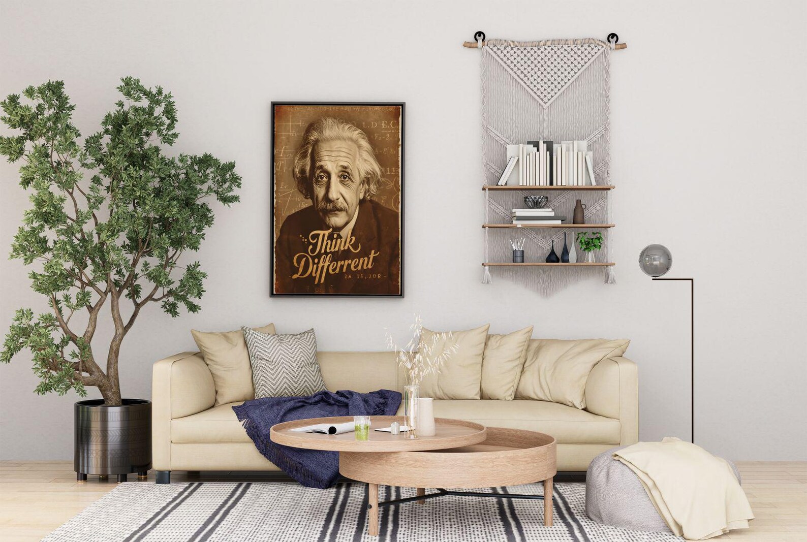 Albert Einstein “think Different” – Vintage Printable Wall Art - Etsy
