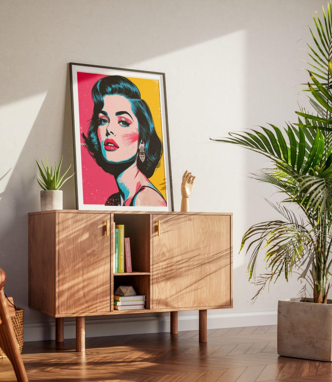 Retro Woman Pop Art Poster – 50s Glam Portrait Wall Art - Etsy