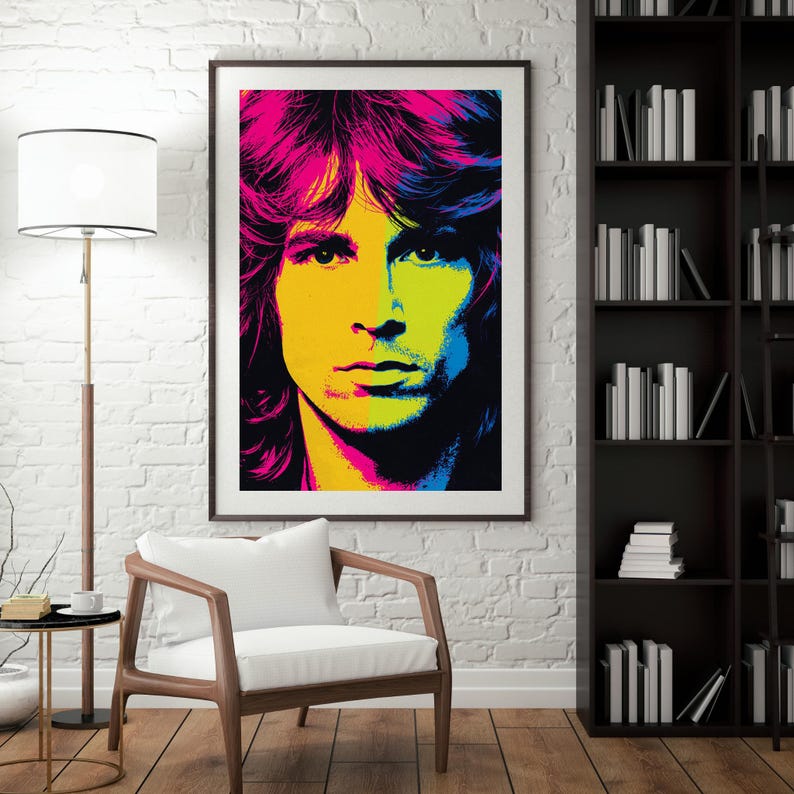 Pop Art Jim Morrison Poster – Retro Rock Wall Art – Digital Download ...