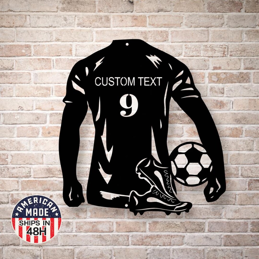 Custom Football Player Metal Sign, Personalized Name Art, Man Cave ...