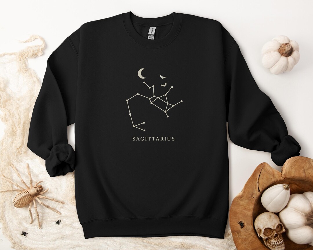 Sagittarius Constellation Sweatshirt, Minimalist Zodiac Halloween Gift ...