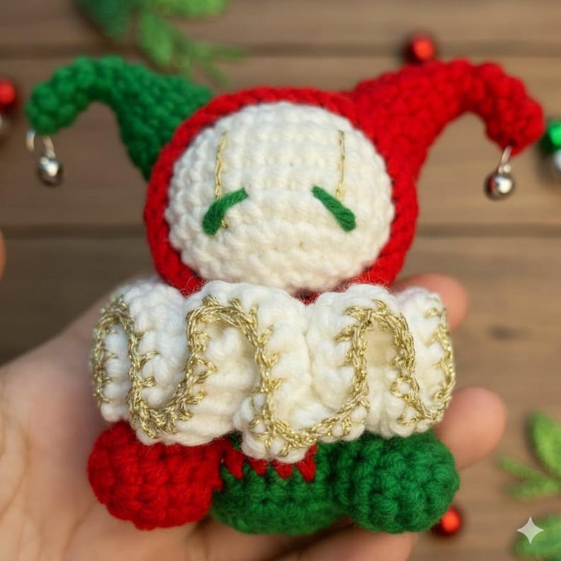 Jester Doll Crochet Pattern, Amigurumi Clown PDF, Gothic Crochet Toy ...