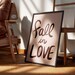 Fall in Love Print, Digital Download, Autumn Art Wall Deco, Calligraphy ...