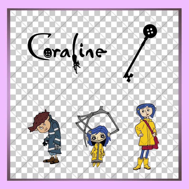 Coraline PNG Bundle: 30+ Transparent Images for Crafts (digital ...
